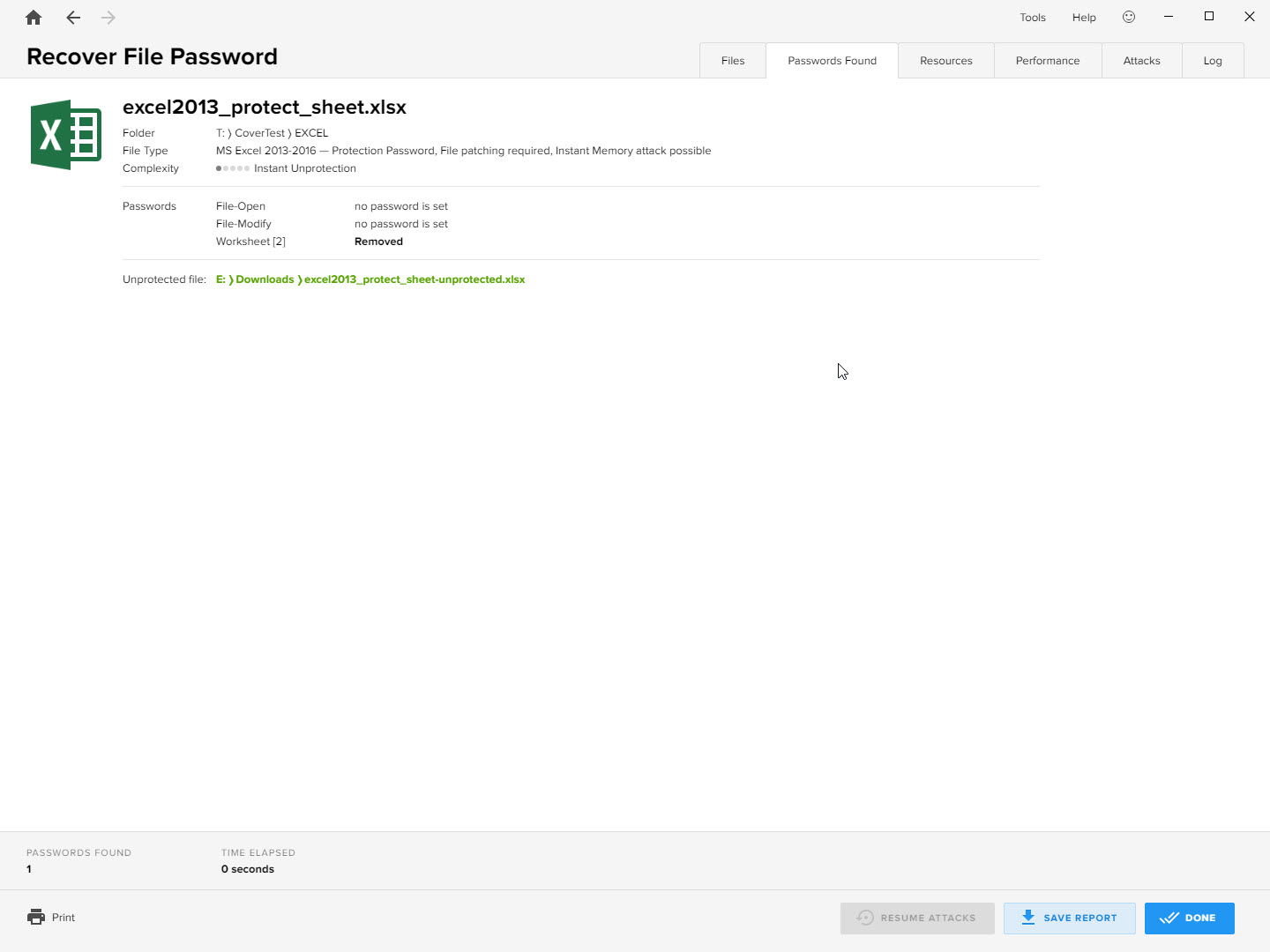 Excel Key - the fastest way to recover a lost excel password
