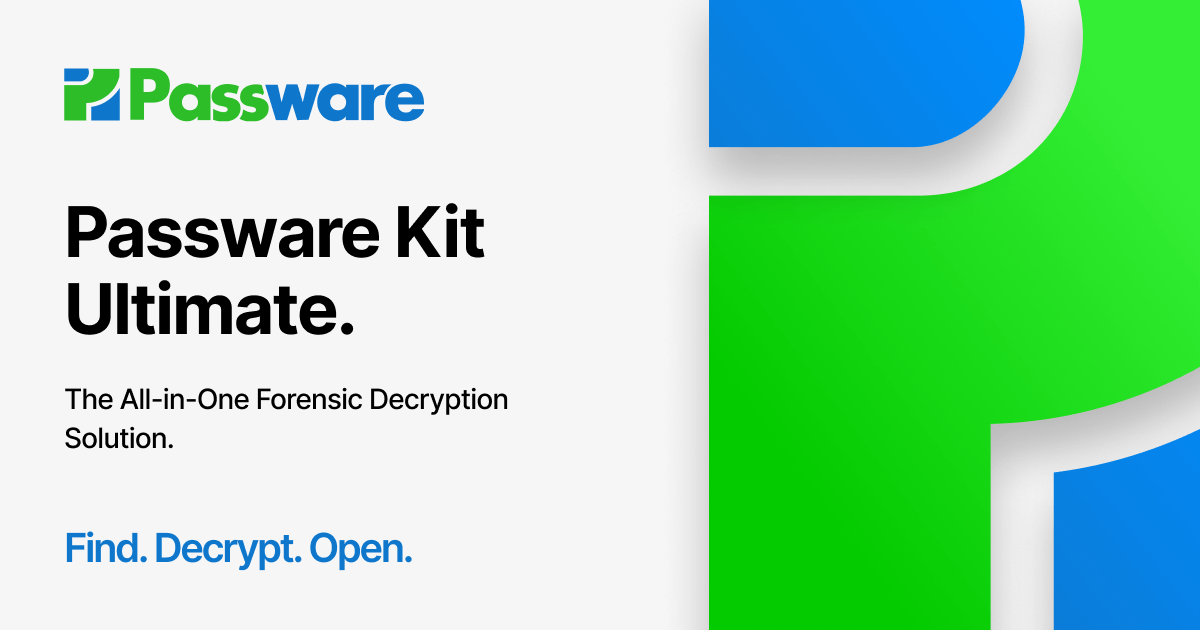 Passware Kit Ultimate. The All-in-One Forensic Decryption Solution.